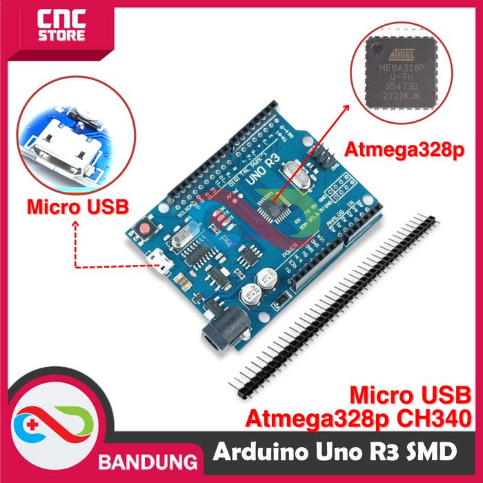 Jual ARDUINO UNO R3 ATMEGA328P SMD CH340 ATMEGA328P MICRO USB - Kota ...