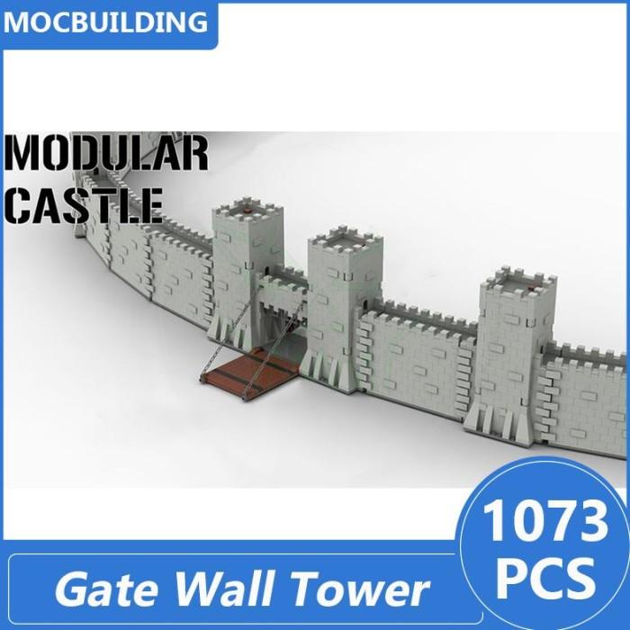 Jual Modular Medieval Castle 1300 Scale Gate Tower Model Moc Building ...