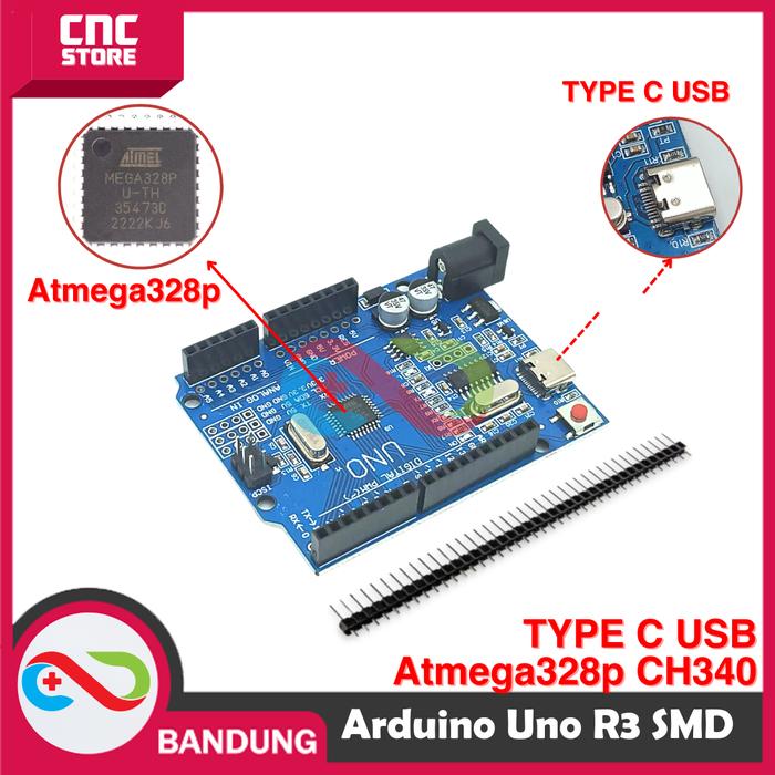 Jual ARDUINO UNO R3 ATMEGA328P SMD CH340 ATMEGA328P TYPE-C - Kota Bandung - CNC STORE BANDUNG ...