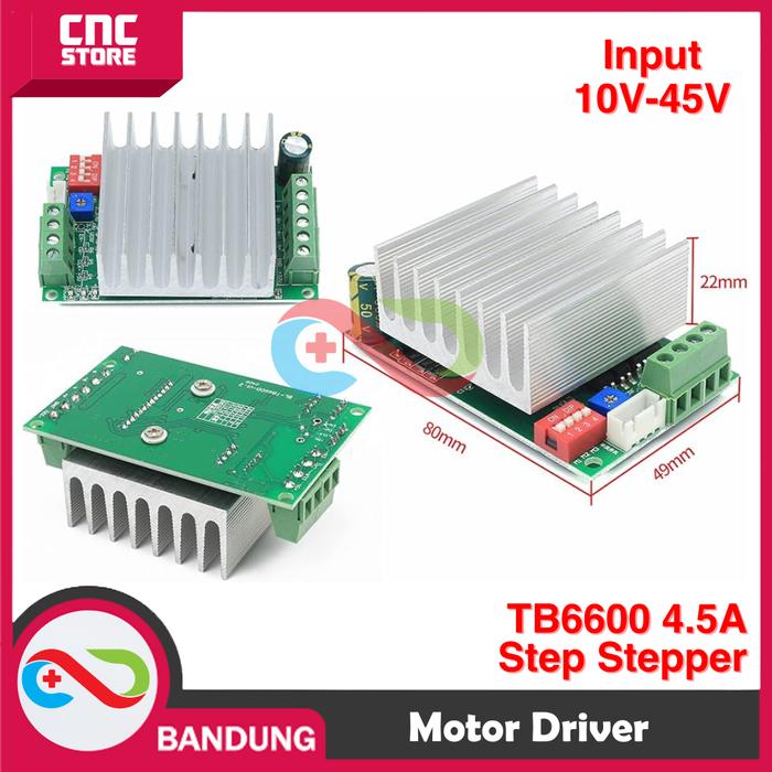 Jual TB6600 4.5A STEP STEPPER MOTOR DRIVER STEPPING INPUT DC 10V-45V ...