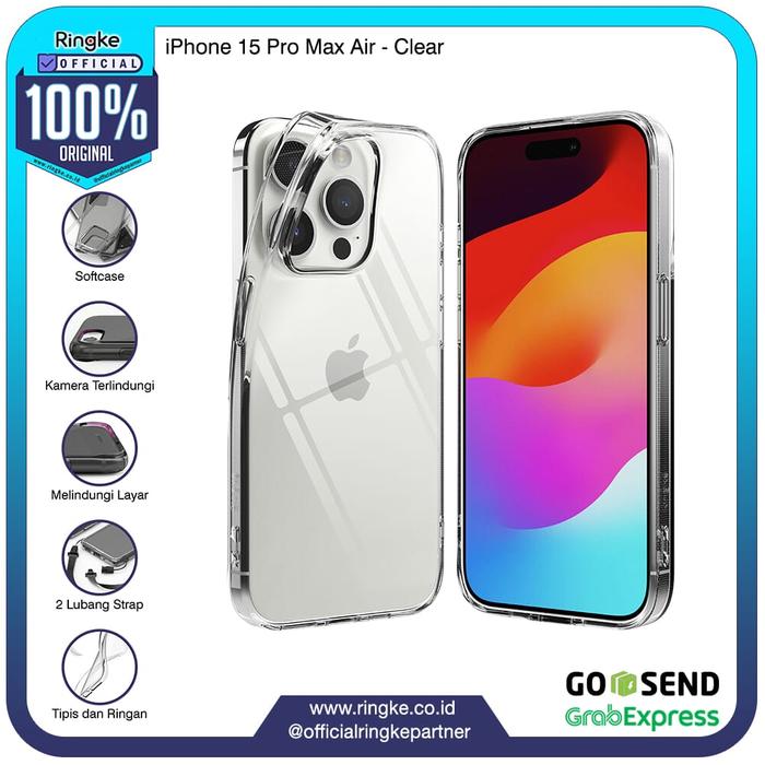 Promo Ringke iPhone 15 Pro Max Air Clear Hybrid Anti Banting Military ...