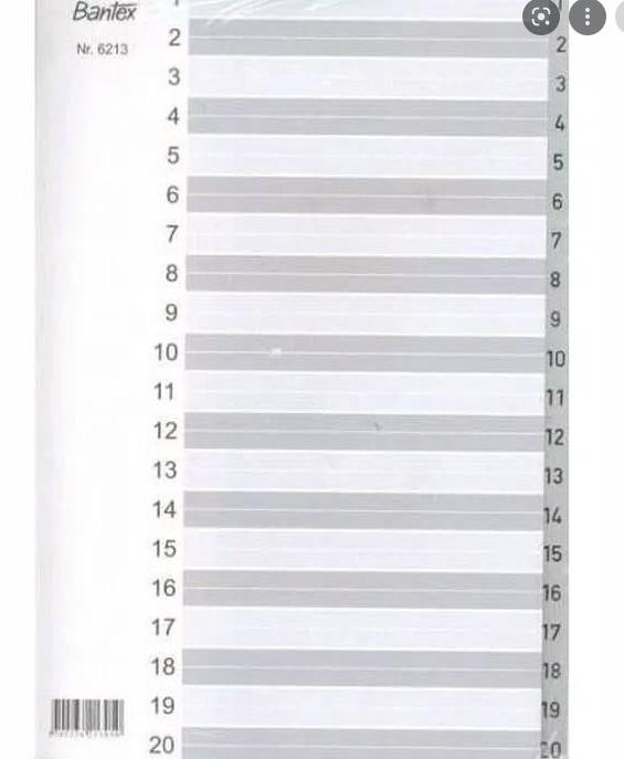 Jual Divider pembatas file Bantex A4 6213 angka 1-20 - Jakarta Barat ...