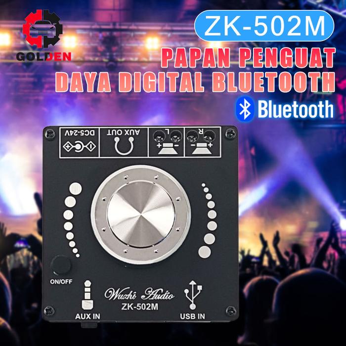 Jual ZK-502M MINI Bluetooth 5.0 Power Audio Amplifier Board 50WX2 Papan Amp - Kota Yogyakarta ...
