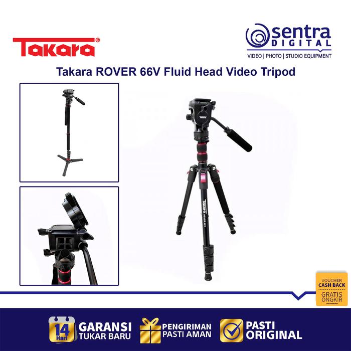 Promo Takara Rover 66V Fluid Head Video Tripod Monopod Cicil 0% 3x - Kota Surabaya - Sentra ...