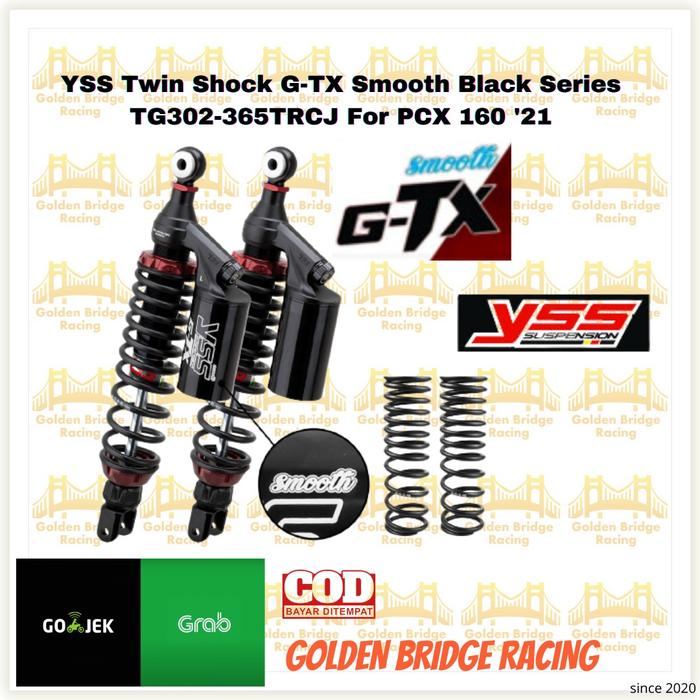 Jual YSS Twin Shock G-TX Smooth Black Series TG302-365TRCJ For PCX 160 '21 - Jakarta Barat ...