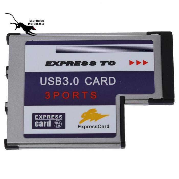 Jual 3 Port USB 3.0 Express Card 54mm PCMCIA Express Card for Laptop ...