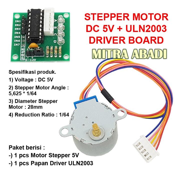 Jual /BEST\ Stepper Motor DC 5V + ULN2003 Driver Board 4 - Phase - Kab. Tangerang - Nuraenudin88 ...