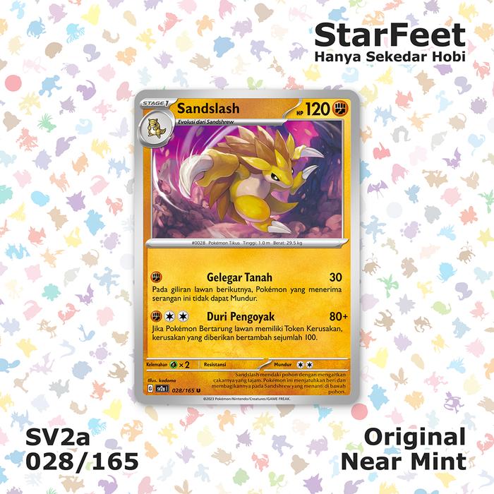 Jual Sandslash 028/165 U - SV2a Pokemon 151 TCG Indonesia - Kab ...
