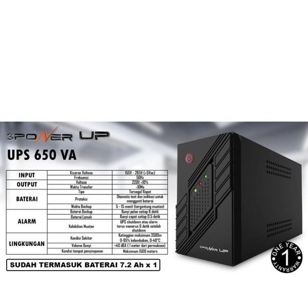 Jual Ups Murah 650Va Alat penyimpan daya listrik Untuk Komputer alat ...