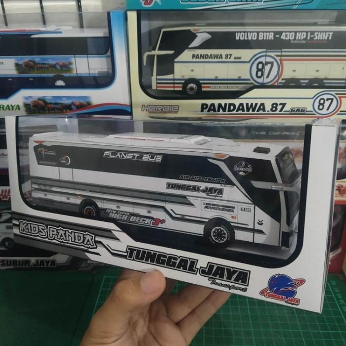 Jual Miniatur Bis Kertas papercraft bus TUNGGAL JAYA KIDS PANDA jetbus ...