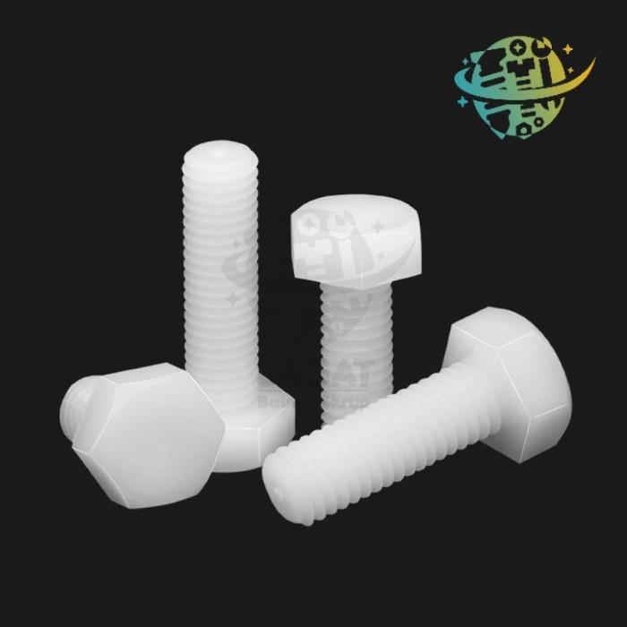 Jual Baut Nilon Hex M6 x 30 White Nylon Bolt Hex 6mm Putih Screw ...