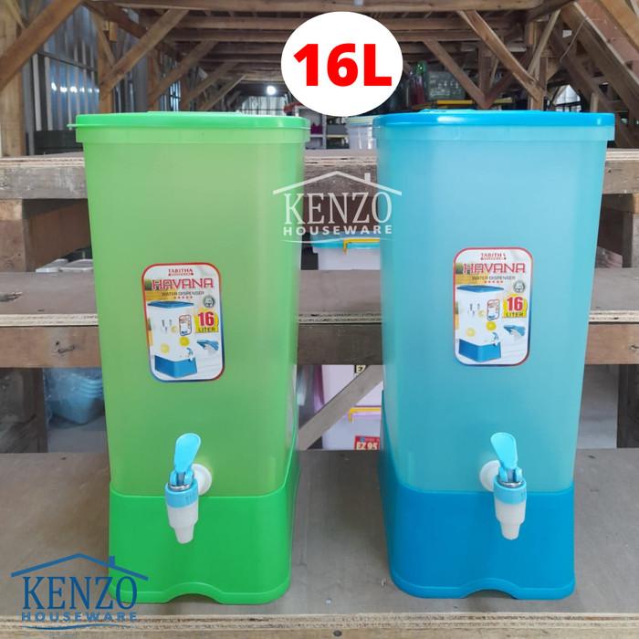 Jual Tempat Water Dispenser 16 Liter Es Buah Sirup Air Minum + Keran ...