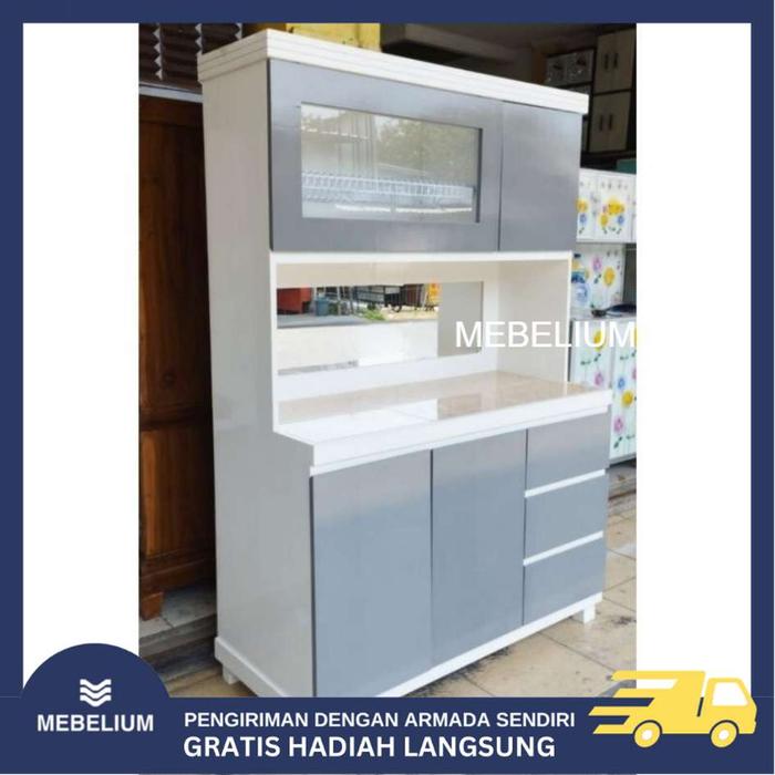Jual [PREMIUM] Lemari Kabinet Dapur 3 Pintu | Lemari Sayur Rak Piring ...