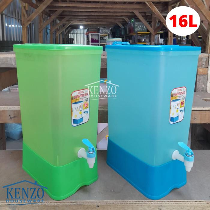 Jual Tempat Water Dispenser 16 Liter Es Buah Sirup Air Minum + Keran ...