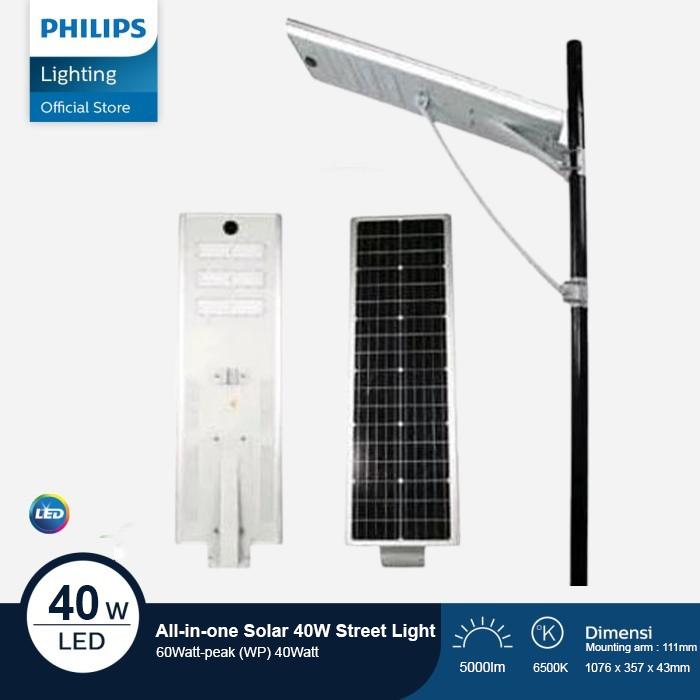 Jual PHILIPS LAMPU SOLAR PANEL 60wp ALL IN ONE SOLAR 40W street light ...