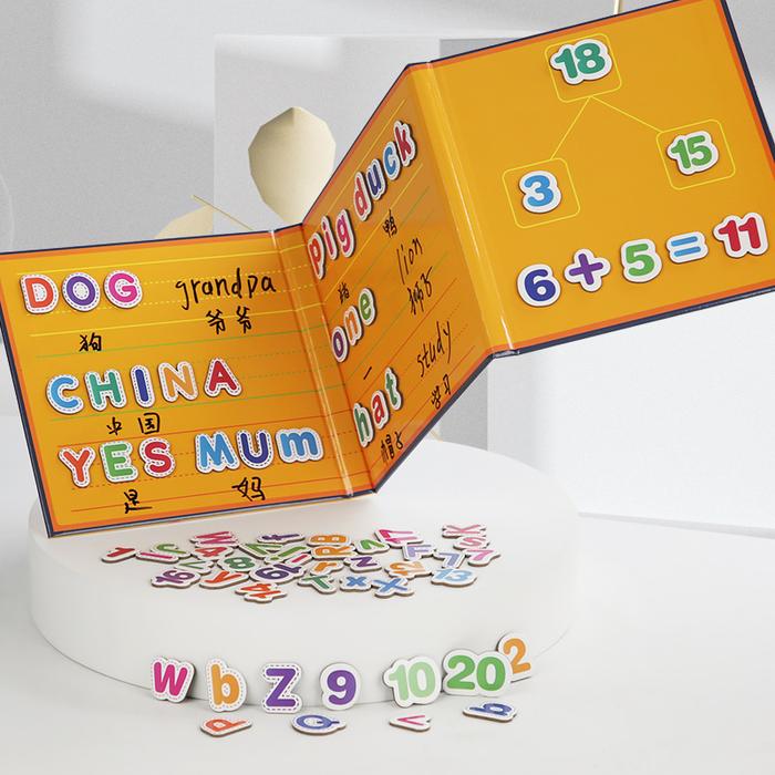 Jual Mainan Edukasi Buku Manget Alfabet Angka Magnetic Alphanumeric ...