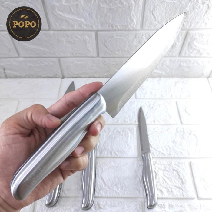 Jual Pisau Dapur Sayur Daging Bawang Cabai Tajam Murah Full Stainless ...