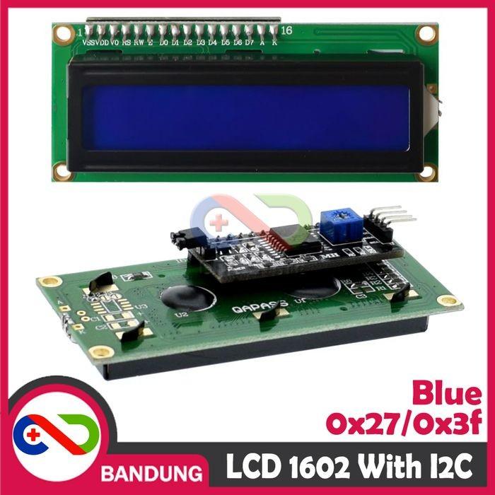 Jual LCD 1602 CHAR BLUE BACKLIGHT WITH I2C SERIAL INTERFACE MODULE ...