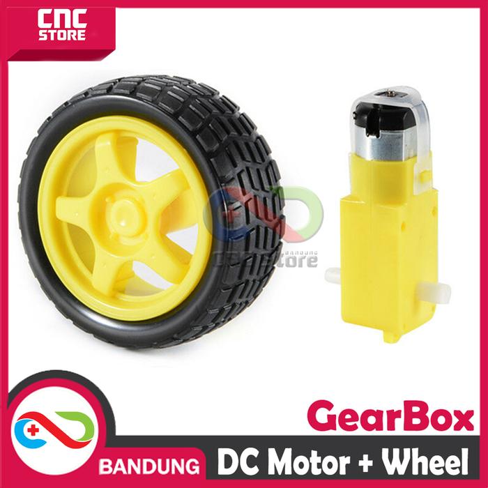 Jual RODA MOTOR DC GEAR BOX SET SMART CAR 1 48 DIY ARDUINO RASPBERRY ...