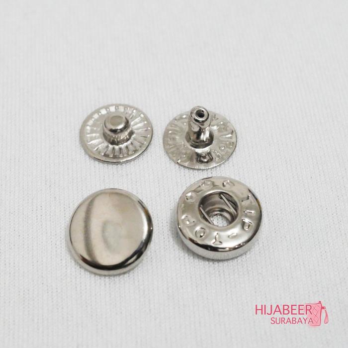 Jual Kancing Jepret / Snap Button Silver 12mm Aksesoris /10pcs - Kota ...
