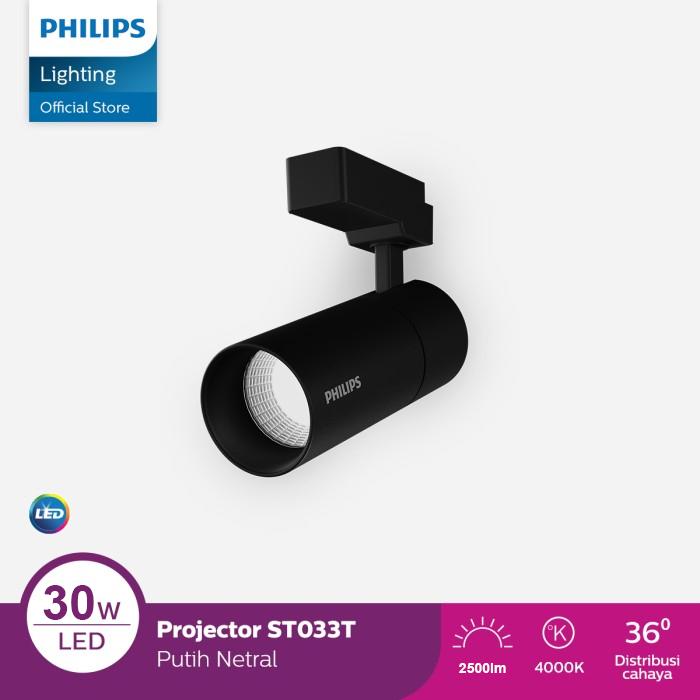 Jual Philips LED Projector ST033T Track Light Hitam 30W 4000K 36D ...