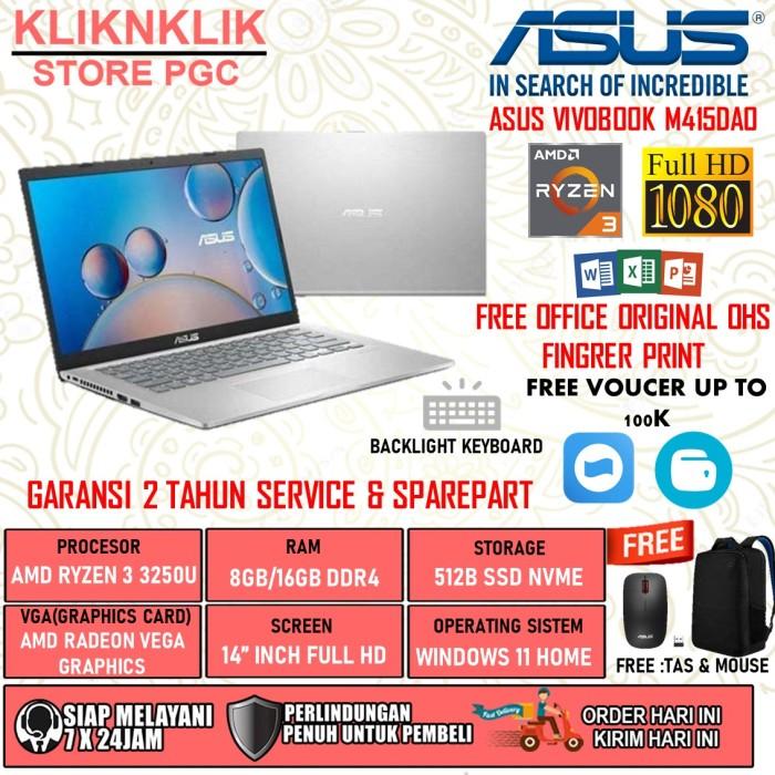 Jual Hot Hot Asus Vivobook M415Dao Ryzen 3 3250U Ram 8Gb 512Gb Ssd ...