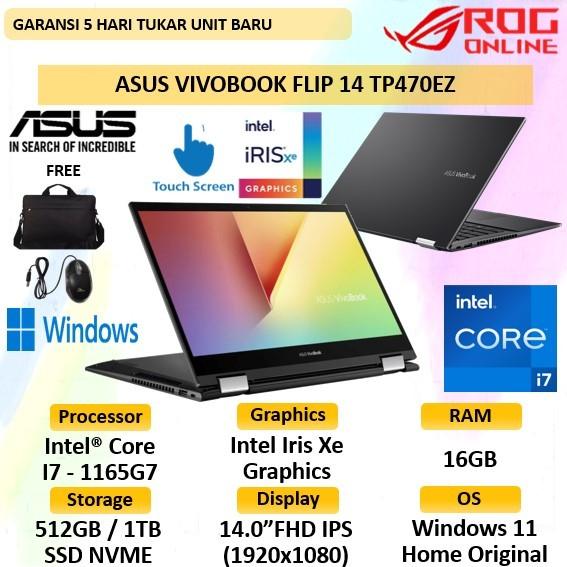 Jual Murah! Asus Vivobook Flip Tp470 I7 1165G7 16Gb 1Tb Ssd W 11 14 ...