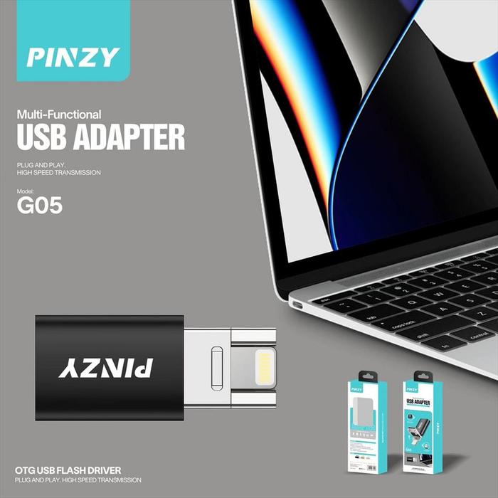 Promo Adapter OTG G05 PINZY USB A + Lightning 2in1 to Tipe C - Jakarta ...