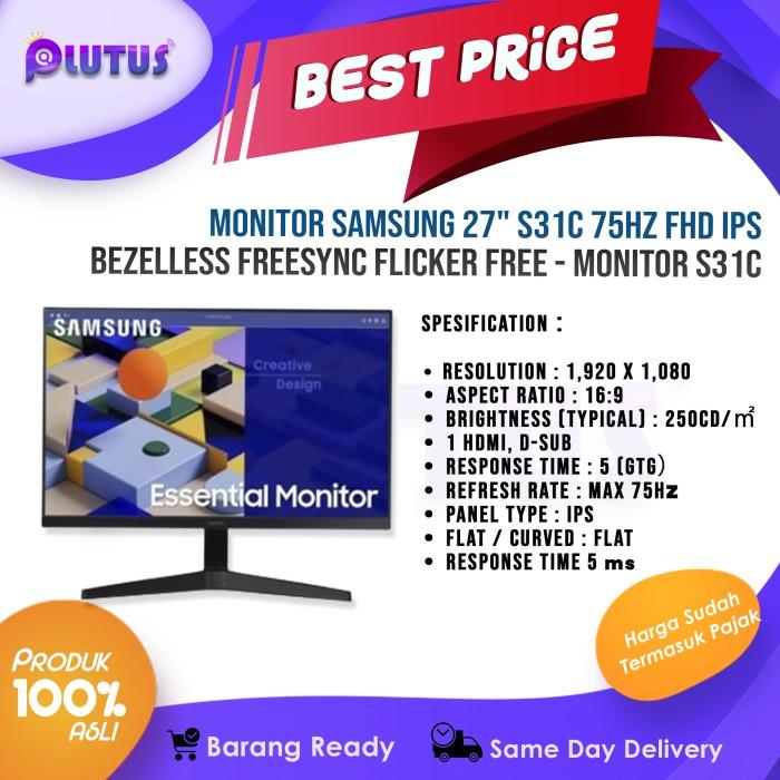 Jual Monitor Samsung 27" S31C 75Hz Fhd Ips Bezelless Freesync S27C310 ...