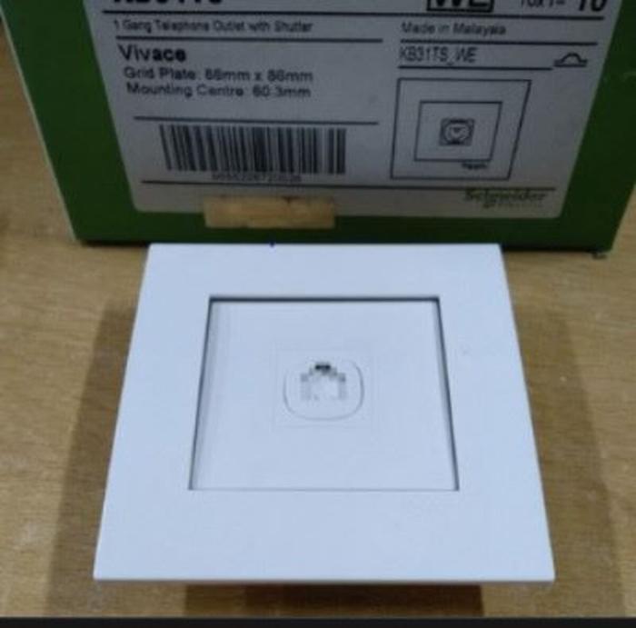 Jual SCHNEIDER VIVACE IB STOP KONTAK TELP (KB31TS) 1 DOS = 10 (LIST ...
