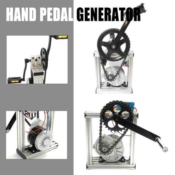 Jual 12v 24v Hand Pedal Generator DIY Fitness Gear Pedal Generator 100W ...