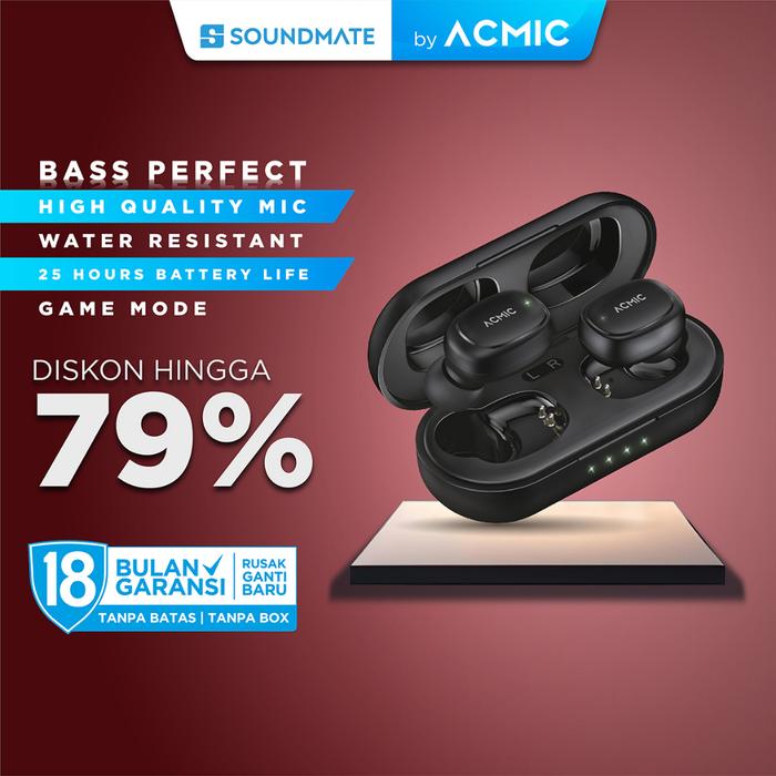 Jual ACMIC ZENDIO MINI TWS Extra Bass Gaming Headset Bluetooth Earphone ...