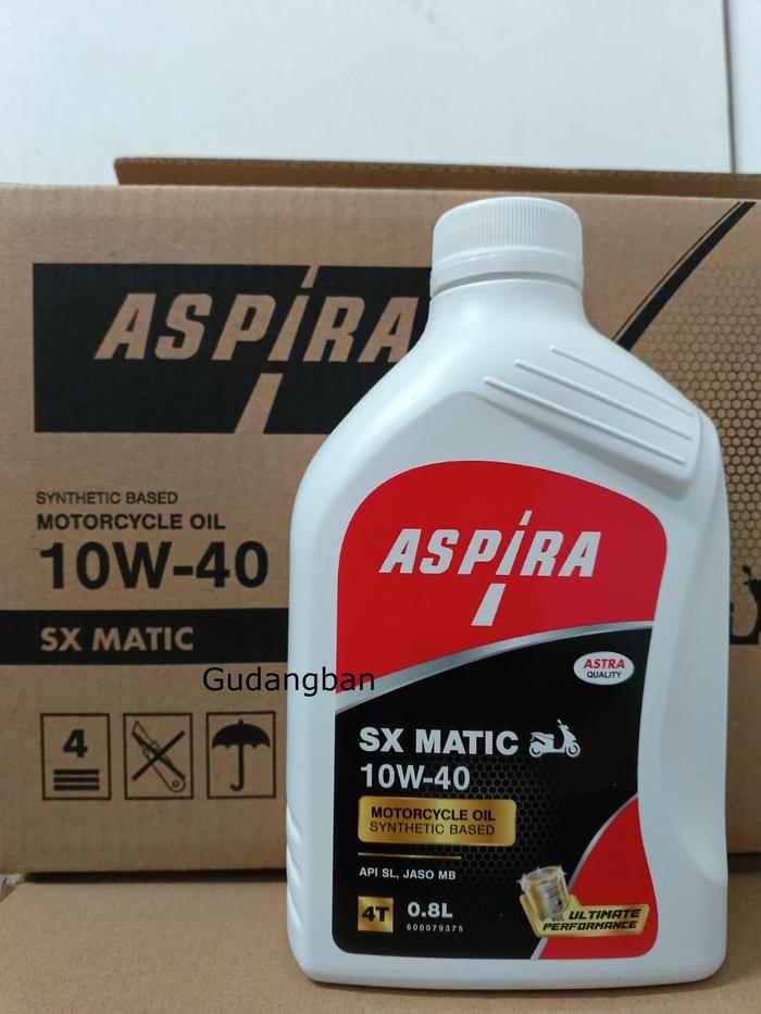 Jual OLI ASPIRA 0.8 LITER 10W 40 SX MATIC 800 ml Matic Yamaha ORI ASTRA - Kota Bekasi ...