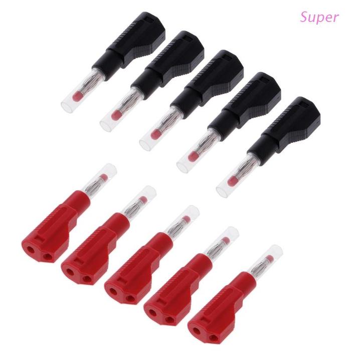 Jual Super 10 Pcs 4mm Male Retractable Sheath Stackable Banana Plug ...