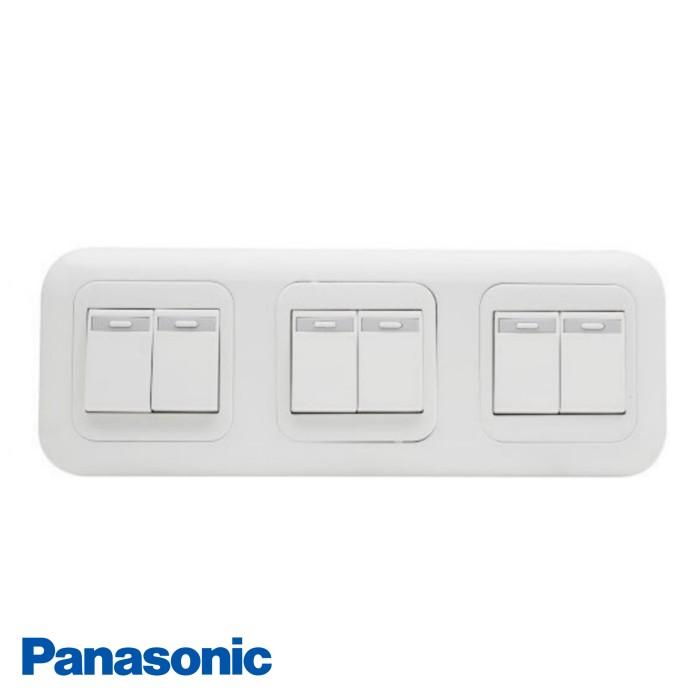 Jual Panasonic Saklar 6G Gang Triple Seri + Seri + Seri Putih WEJ5531 ...