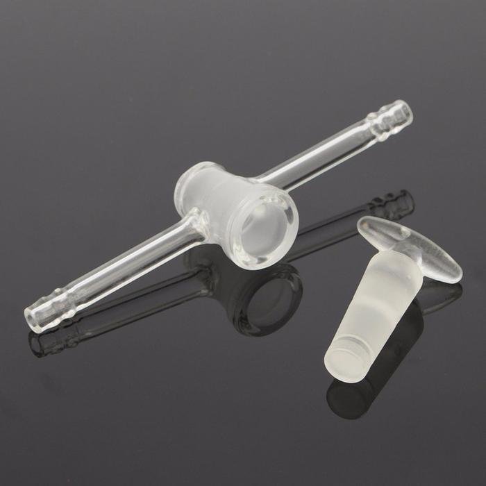 Jual ( Straight Adapter With Glass Stopcock Hose Connection Glass ...