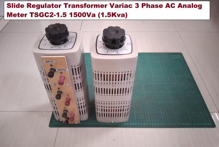 Jual Slide Regulator Transformer Variac 3 Phase AC Analog Meter 1.5KVA ...