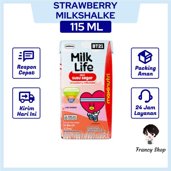 Promo Milk Life Susu Segar Strawberry Milkshake 115 ml - Kota Surabaya ...