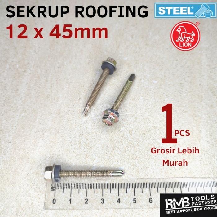 Jual #12x45 BAUT SEKRUP ATAP SKRUP ROOFING HALUS SDS RUPING LION STEEL ...