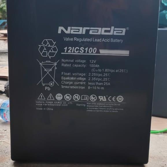 Jual battery vrla Narada 12ICS100 12v 100ah 2nd solar panel ups PLTS a Best - Kota Bandung ...