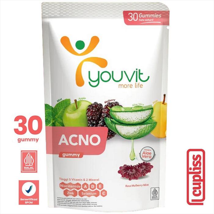 Jual YOUVIT Multivitamin Gummy ACNO 30 Days anti Jerawat - Jakarta ...
