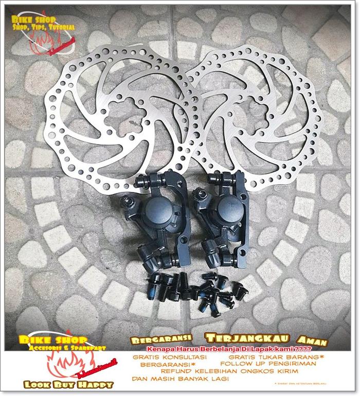 Jual REM CAKRAM SET MEKANIK DISC BRAKE MEKANIK CSTAR 6 BOLT Sepeda MTB ...