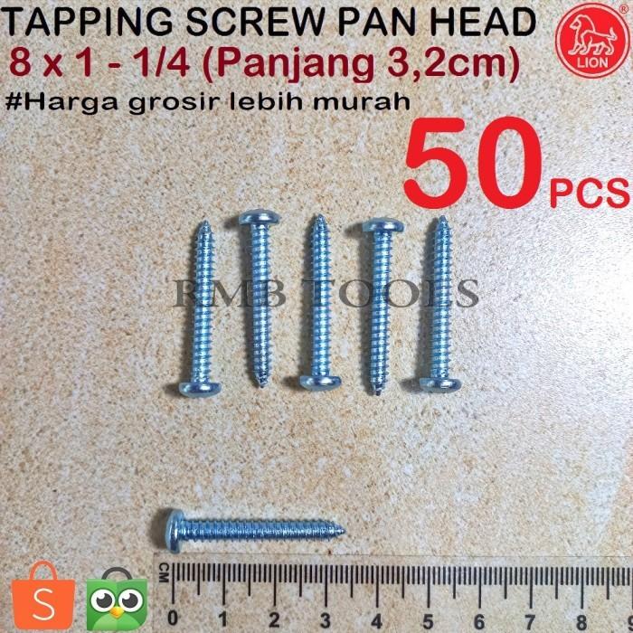 Jual Sekrup Skrup Tapping PH 8x1-1/4 3.2cm Pentol Kayu Tembok Alumunium ...
