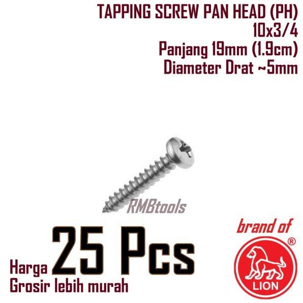 Jual Sekrup Skrup Tapping PH 10x3/4 1.9cm Pentol Kayu Tembok Alumunium ...