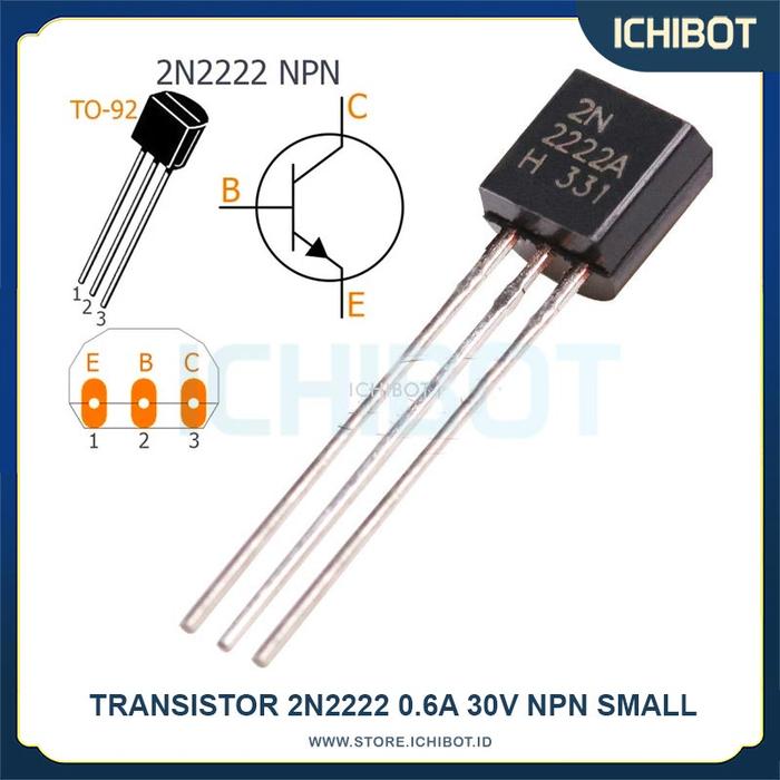 Jual Transistor 2N2222 0.6A 30V NPN Small Power Transistor TO-92 2N ...