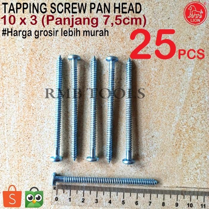 Jual Sekrup Skrup Tapping PH 10x3 7.5cm Pentol Kayu Tembok Alumunium ...