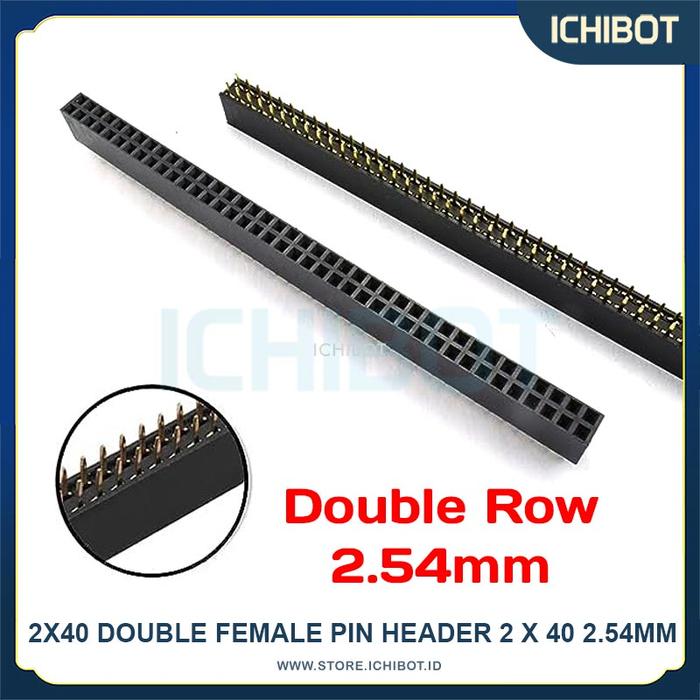 Jual 2x40 Double Female Pin Header 2 x 40 2.54mm Socket 2.54 mm Ganda Dua - Kab. Sleman ...