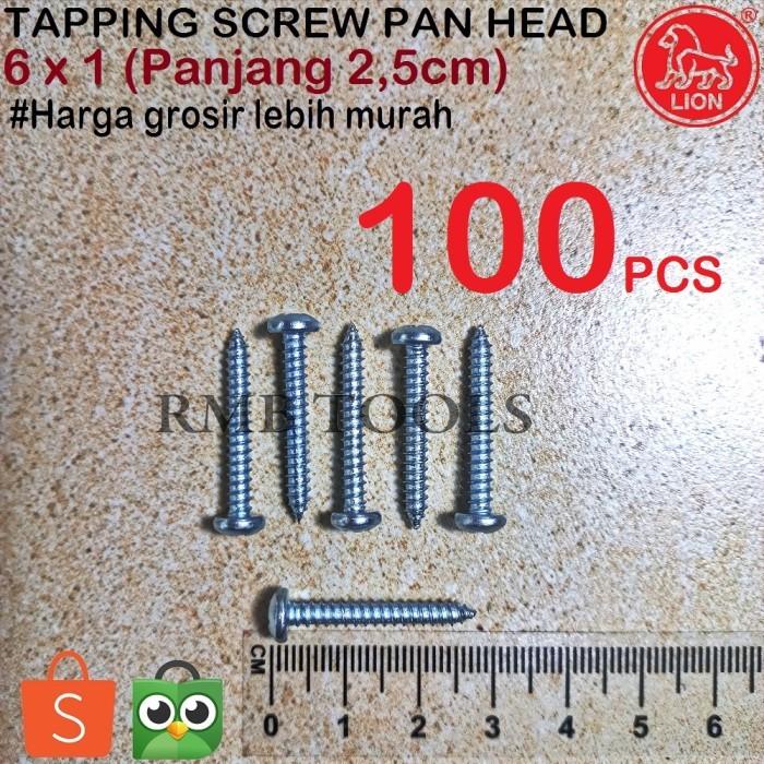Jual Sekrup Skrup Tapping PH 6x1 2.5cm Screw Pentol Kayu Tembok Alumunium 6 - Kota Tangerang ...