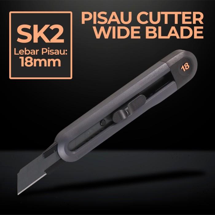 Jual Deli Pisau Cutter Auto Retract ABS T Shape Blade SK2 - HT4008 ...