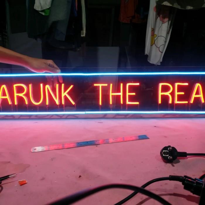 Jual PREMIUM Lampu LED Neon Text Tulisan WARUNK THE REAL pesanan kak ...